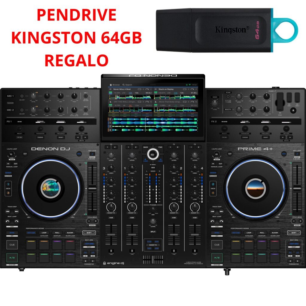 DENON Prime 4+ Plus | Mesa de Mezclas DJ / Alto rendimiento