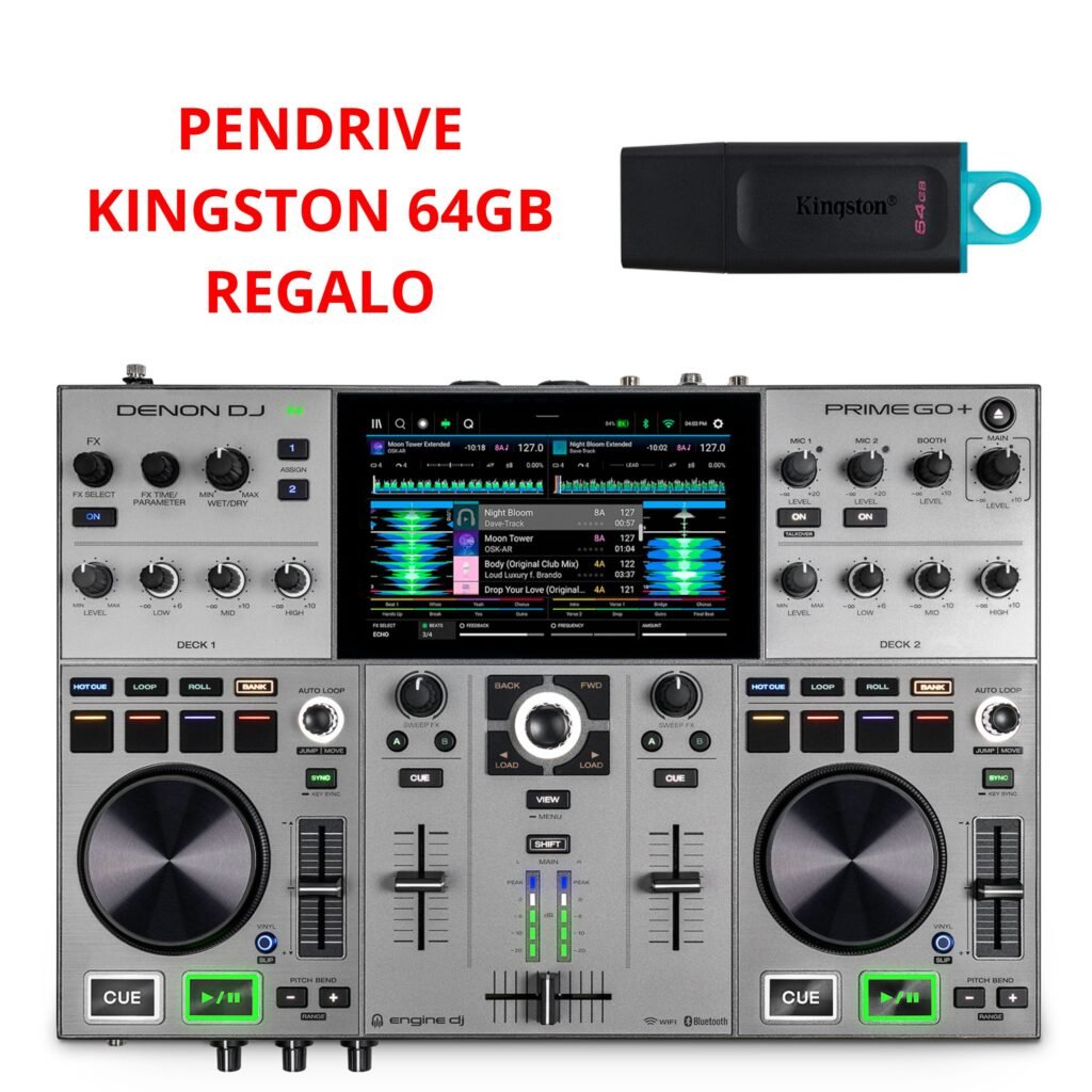Denon DJ Prime GO Plus – Controladora DJ portátil autónoma
